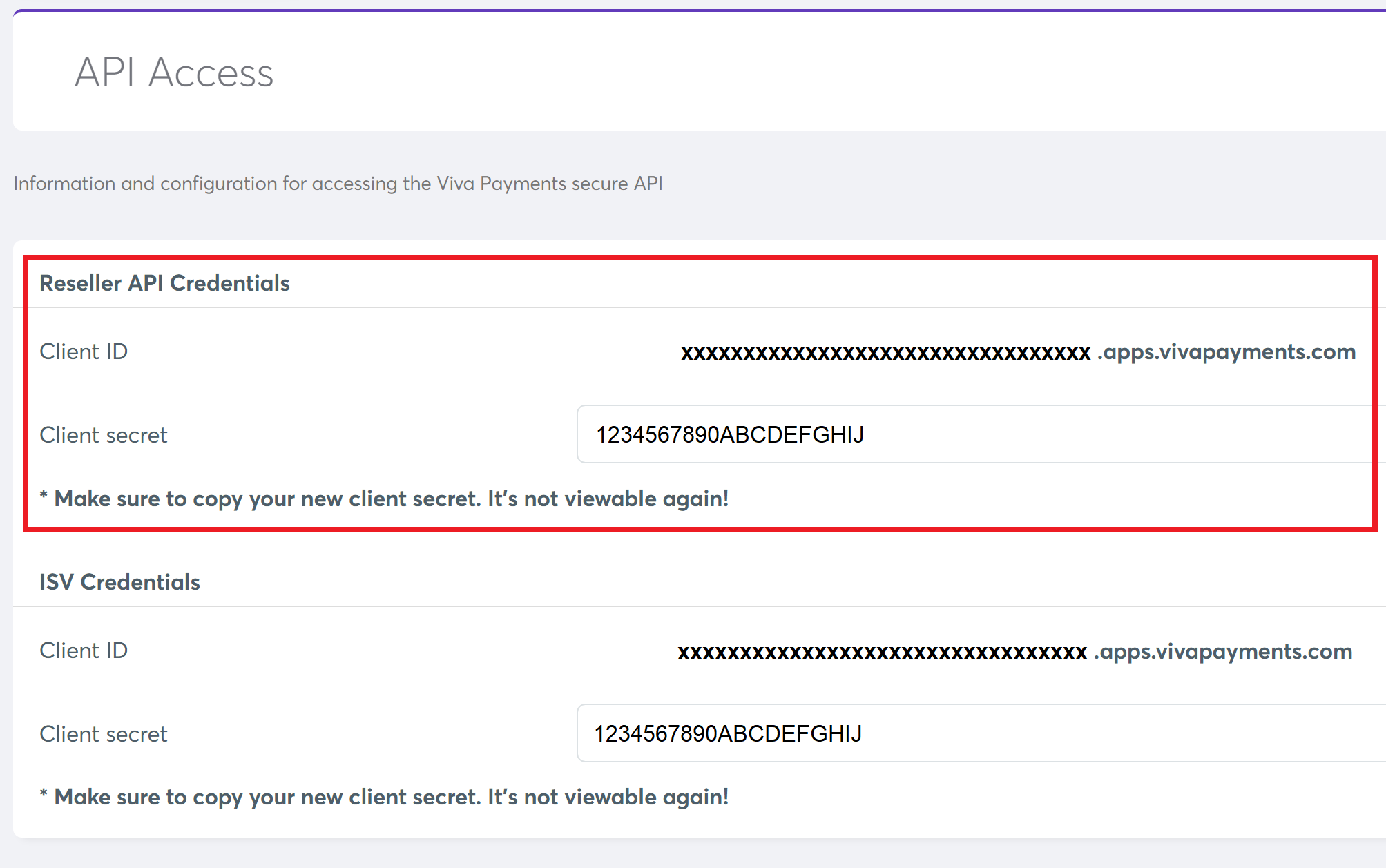 Reseller API credentials | Viva.com Developer Portal Reseller API credentials | Viva.com Developer Portal
